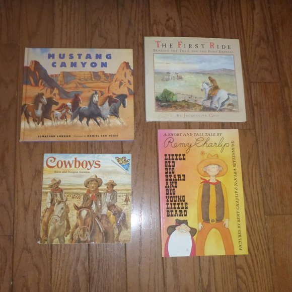 Toys | 4 Young Childrens Hardback Story Books Western Cowboy Themed ...